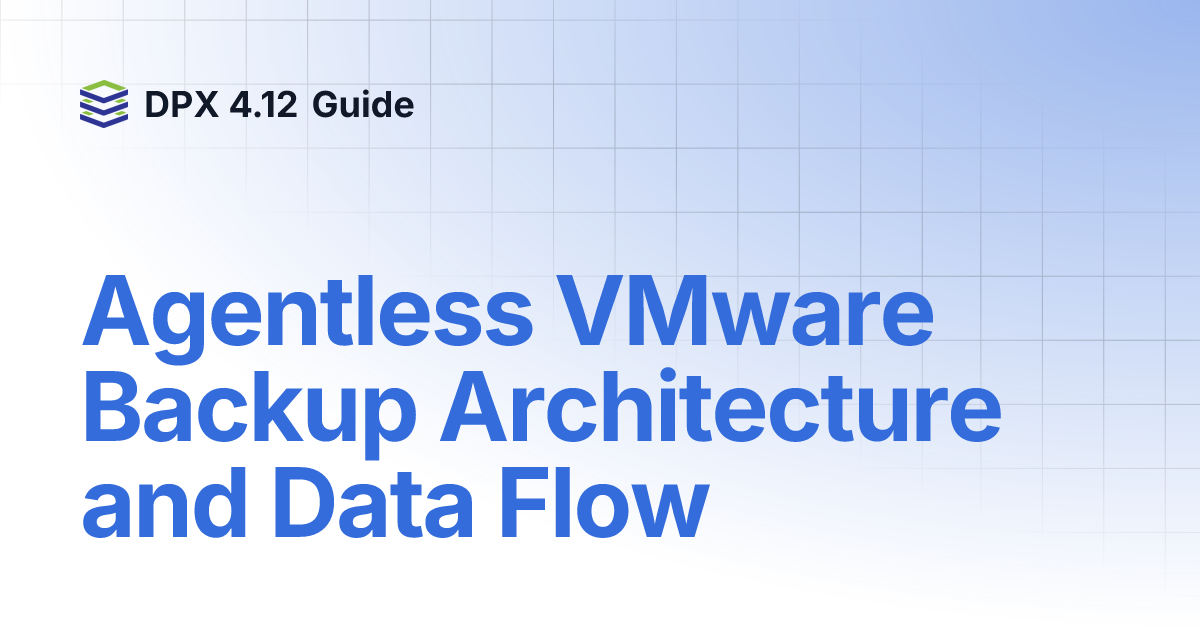 Agentless VMware Backup Architecture and Data Flow | DPX 4.12 Guide