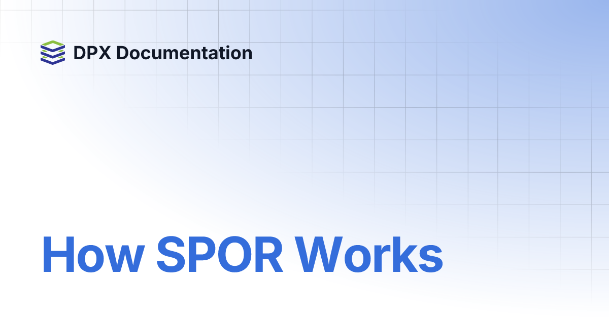 How SPOR Works | DPX Documentation